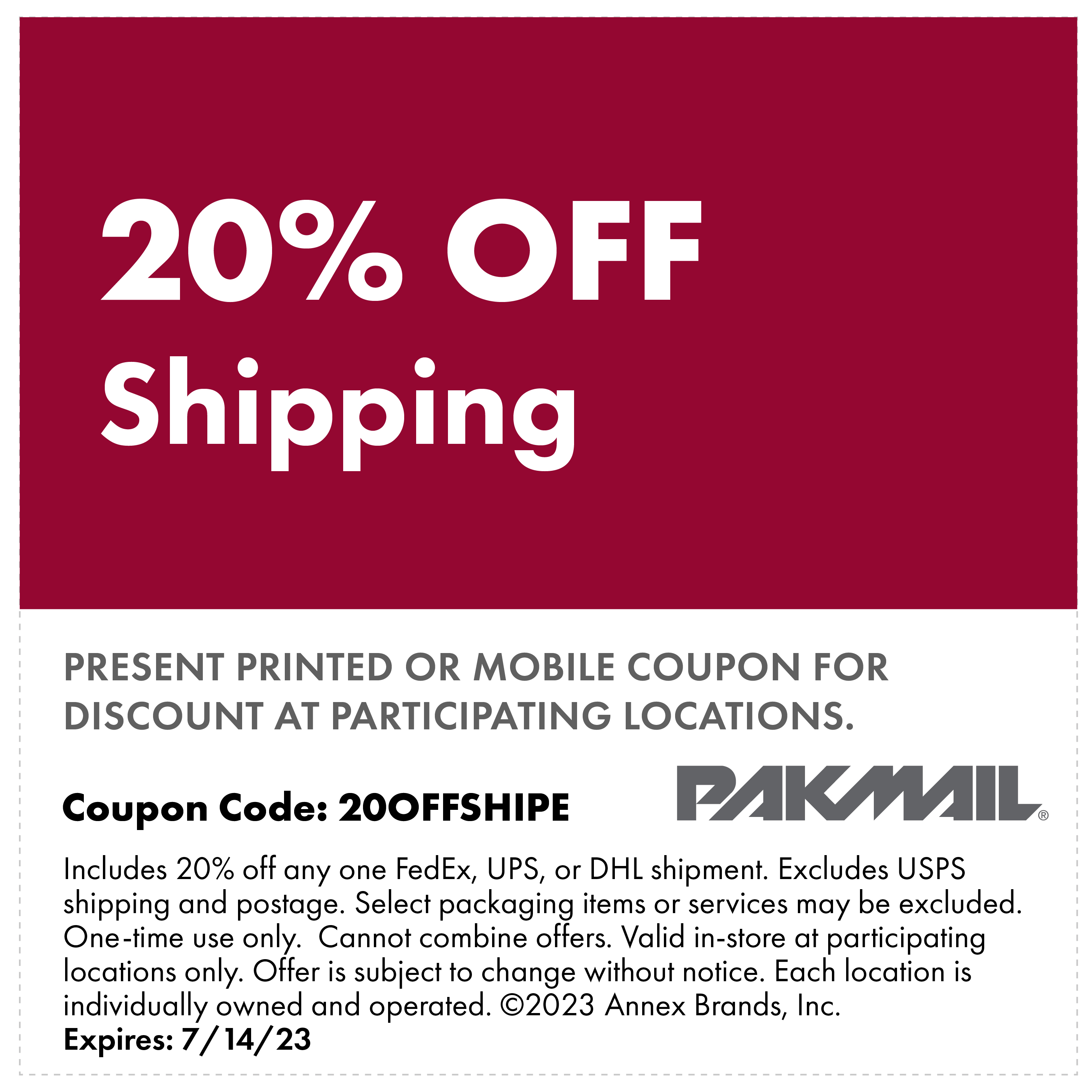 Current Specials | Tucson, AZ | Pak Mail